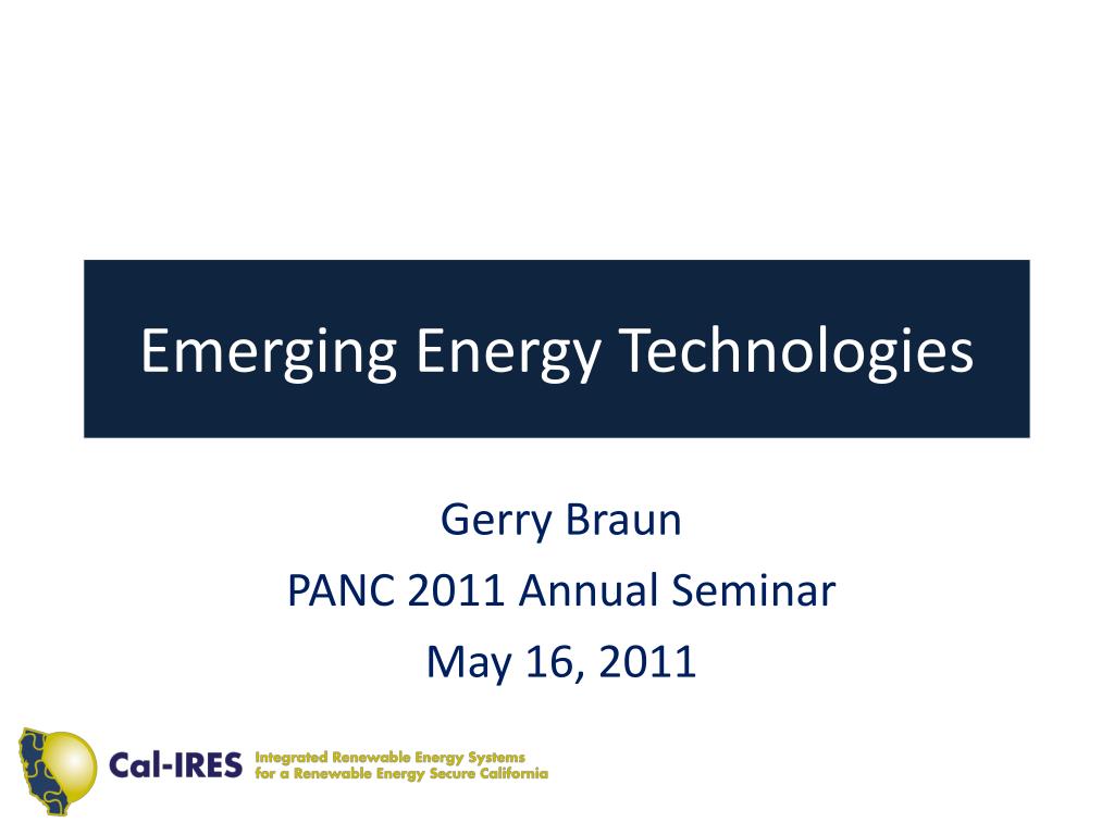 PPT - Emerging Energy Technologies PowerPoint Presentation, free ...
