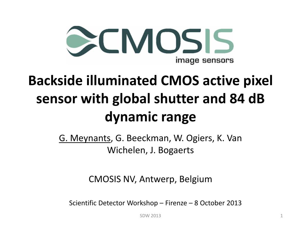 PPT - Backside illuminated CMOS active pixel sensor with global shutter and 84 dB dynamic range ...
