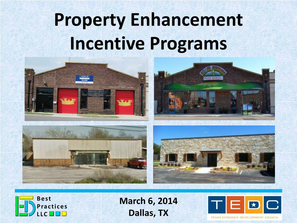 PPT - Property Enhancement Incentive Programs PowerPoint Presentation ...