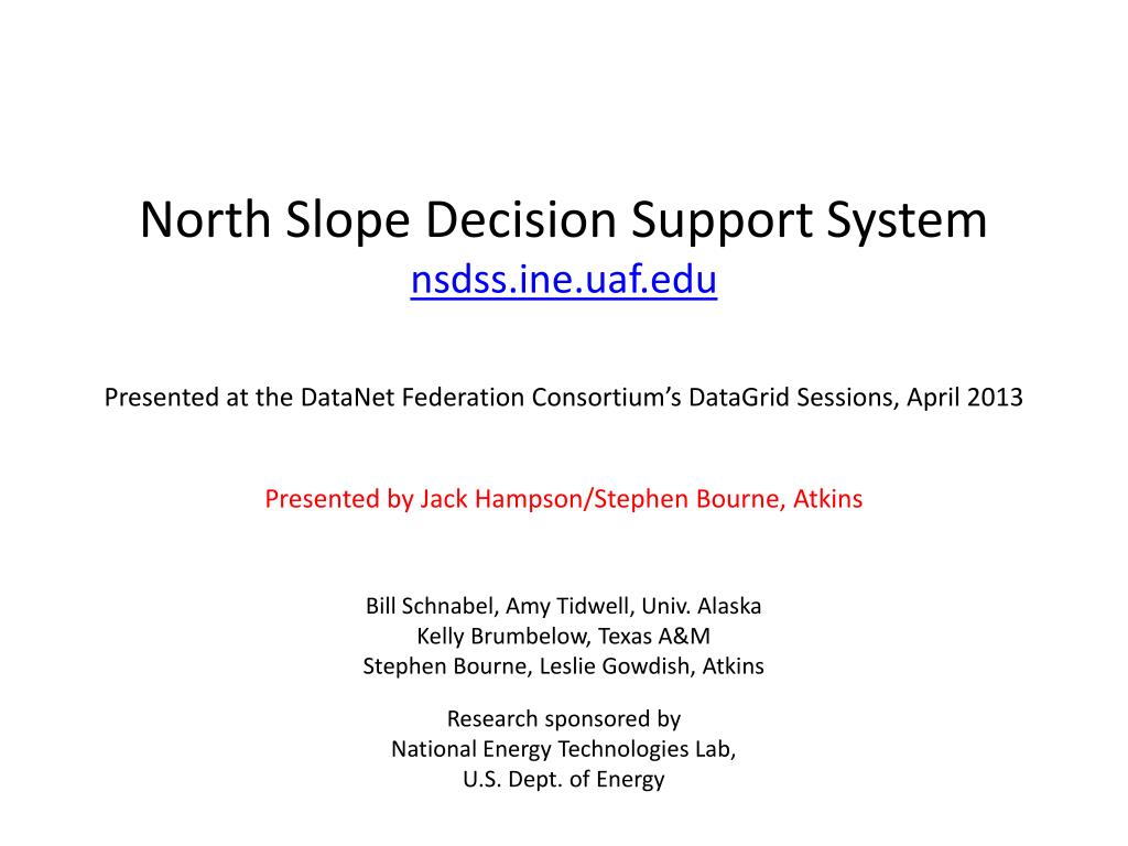 PPT - North Slope Decision Support System for Water Resources and Ice ...