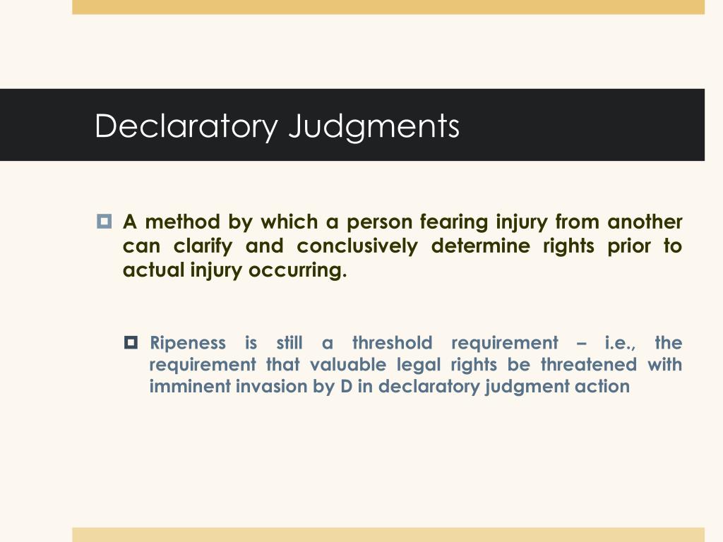 PPT - Declaratory Judgments PowerPoint Presentation, free download - ID ...