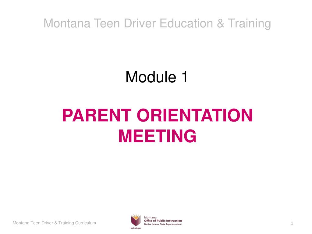 PPT - Module 1 PARENT ORIENTATION MEETING PowerPoint Presentation, free ...