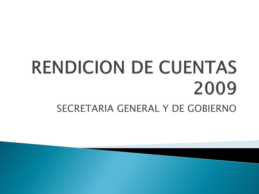 PPT - RENDICION DE CUENTAS 2009 PowerPoint Presentation, free download ...