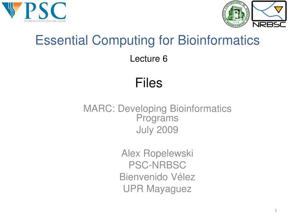 PPT - Essential Computing for Bioinformatics PowerPoint Presentation ...