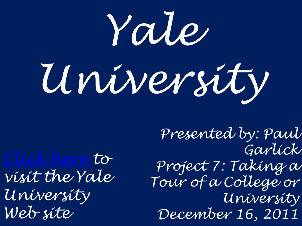 PPT - Yale University PowerPoint Presentation, free download - ID:1604982