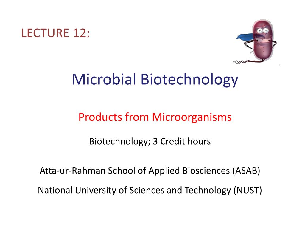 PPT - Microbial Biotechnology Products from Microorganisms PowerPoint ...