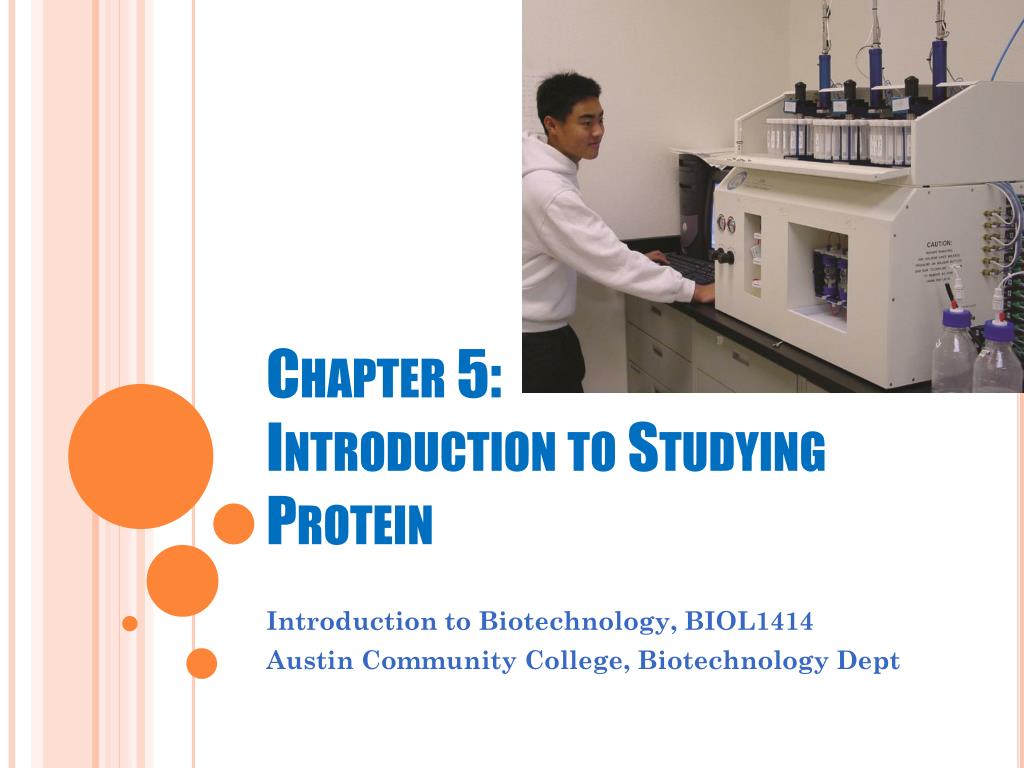 PPT - Chapter 5: Introduction to Studying Protein PowerPoint ...