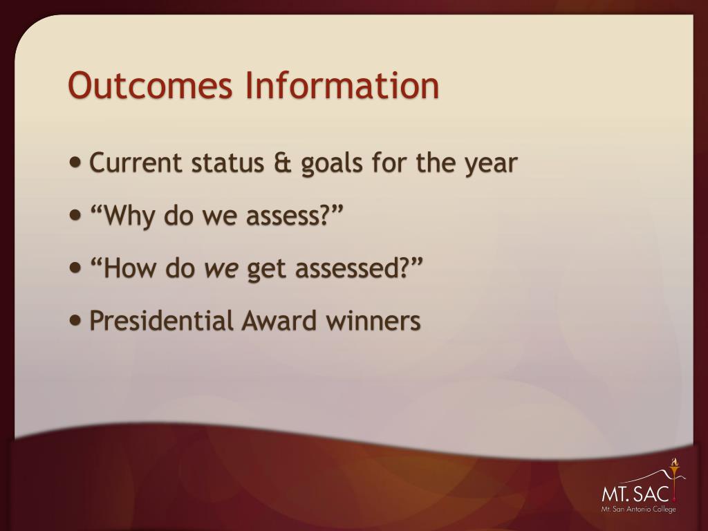 PPT - Outcomes Information PowerPoint Presentation, free download - ID ...