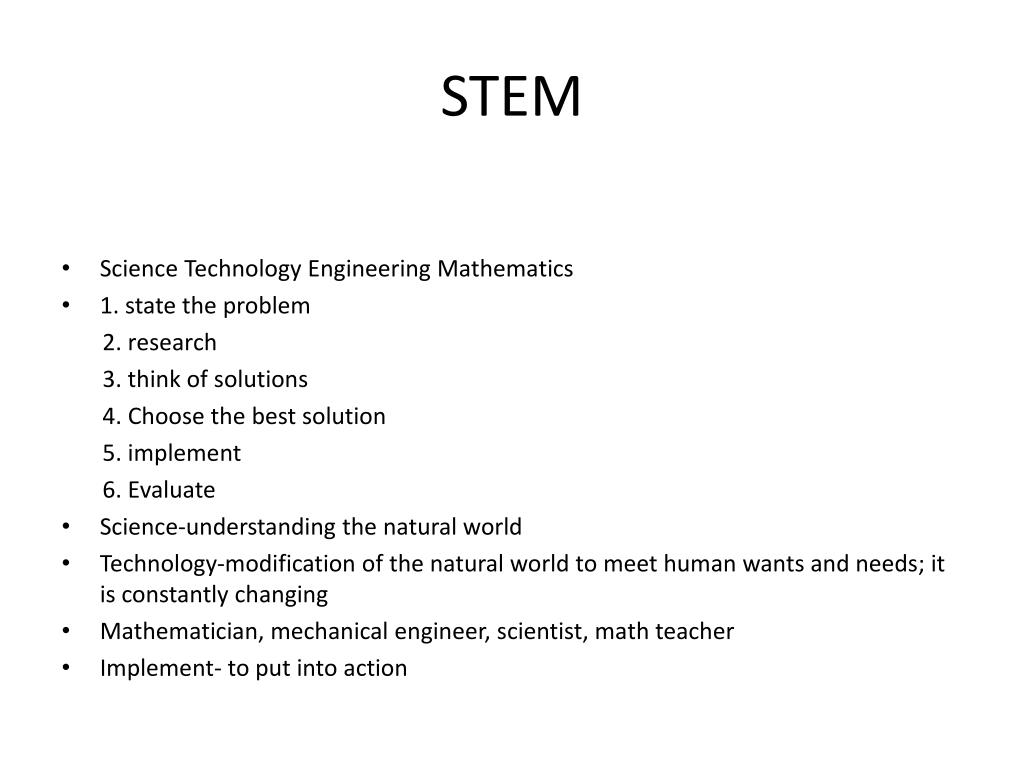 PPT - STEM PowerPoint Presentation, free download - ID:1606259