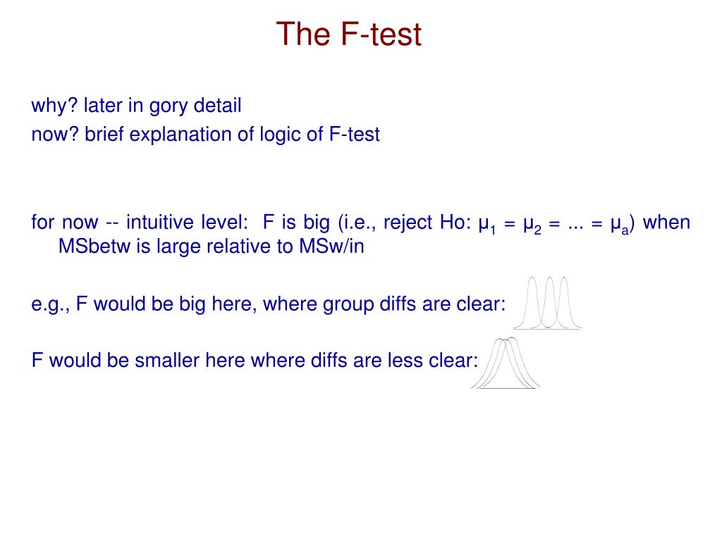 PPT - The F-test PowerPoint Presentation, free download - ID:1608121