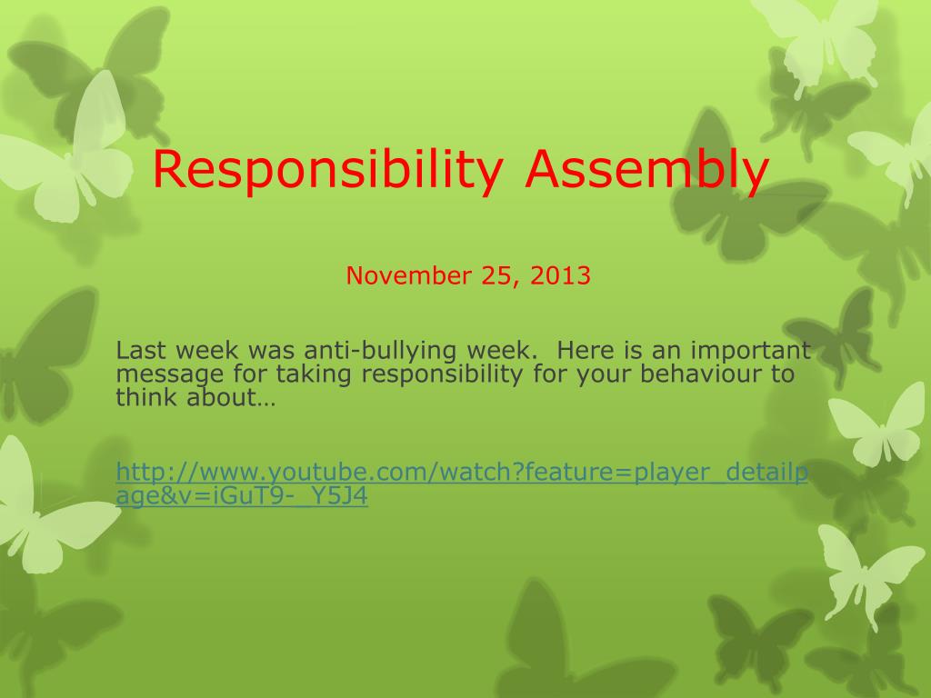 PPT - Responsibility Assembly PowerPoint Presentation, free download ...