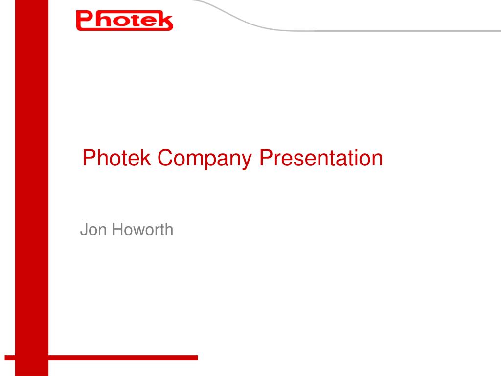 PPT - Photek Company Profile: Innovating Electro-Optic Detectors Since ...