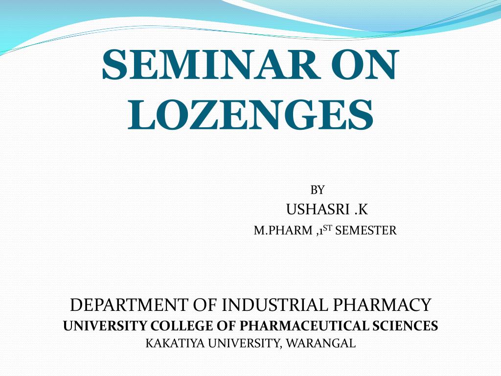 PPT - SEMINAR ON LOZENGES PowerPoint Presentation, free download - ID:1608647