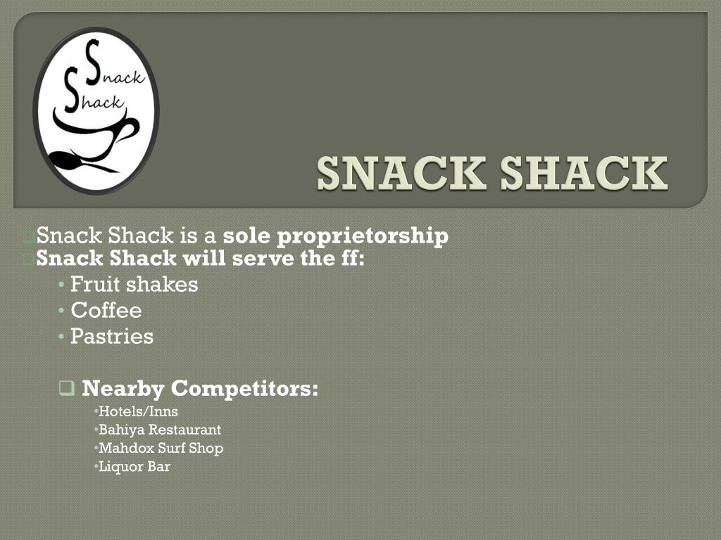 PPT - SNACK SHACK PowerPoint Presentation, free download - ID:1609019