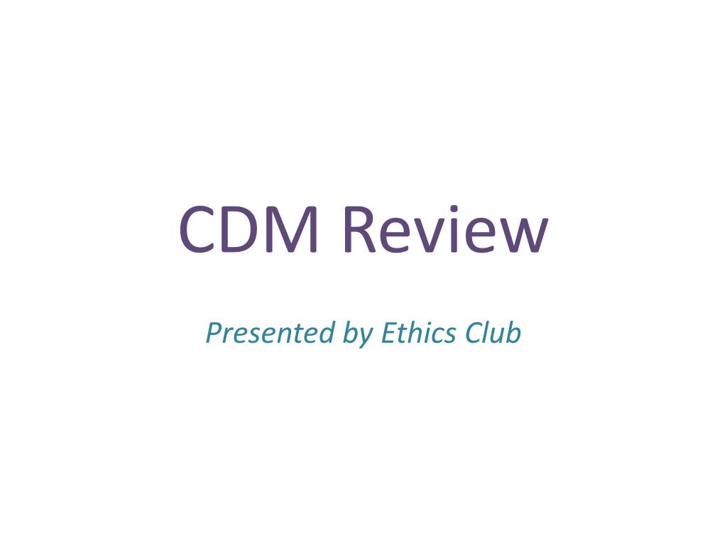 PPT - CDM Review PowerPoint Presentation, free download - ID:1611205