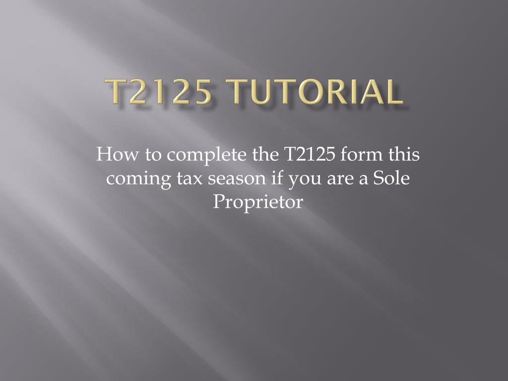 PPT - T2125 Tutorial PowerPoint Presentation, free download - ID:1613193