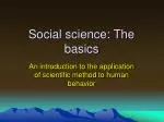 PPT - The Social Science Disciplines PowerPoint Presentation, free ...