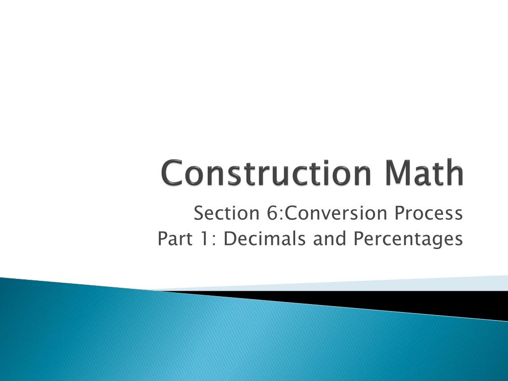 PPT - Construction Math PowerPoint Presentation, free download - ID:1617779