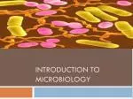 PPT - CHAPTER 1 INTRODUCTION TO MICROBIOLOGY PowerPoint Presentation ...