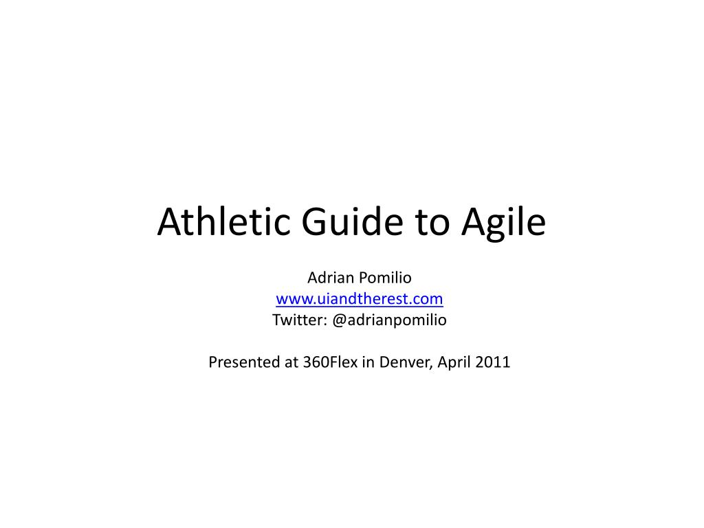 PPT - Athletic Guide to Agile PowerPoint Presentation, free download ...