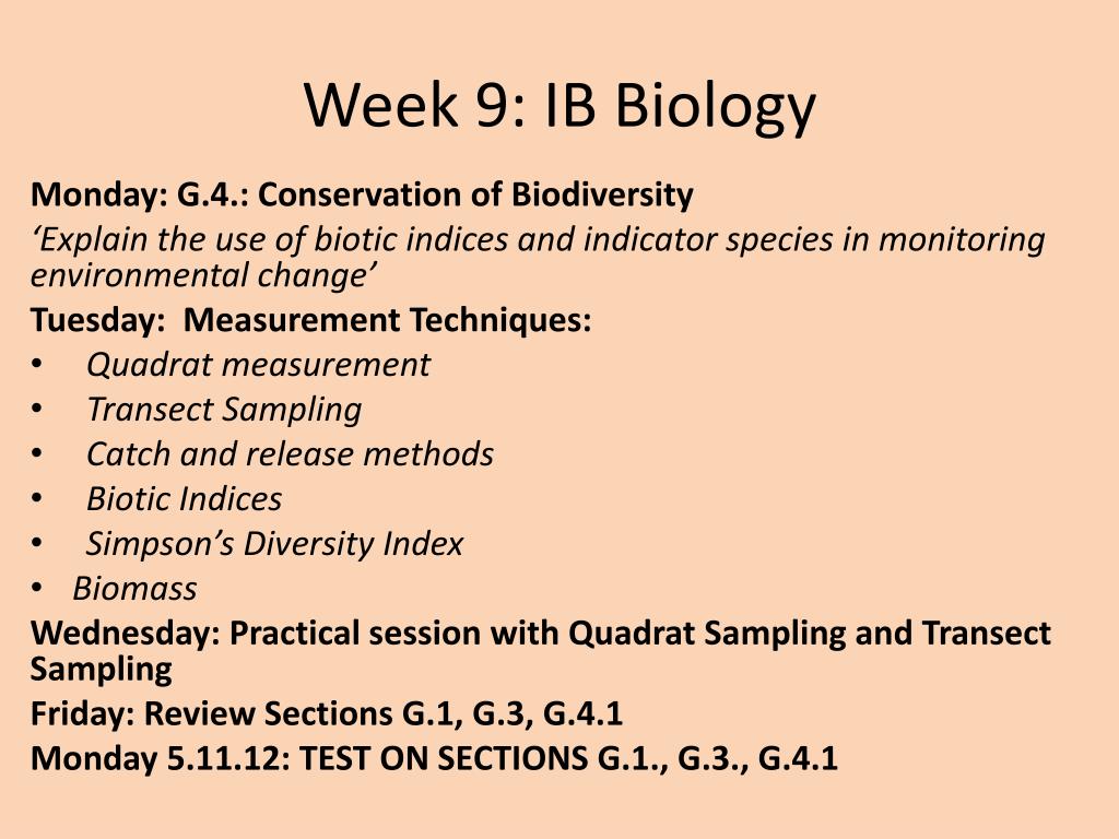 PPT - Week 9: IB Biology PowerPoint Presentation, free download - ID ...