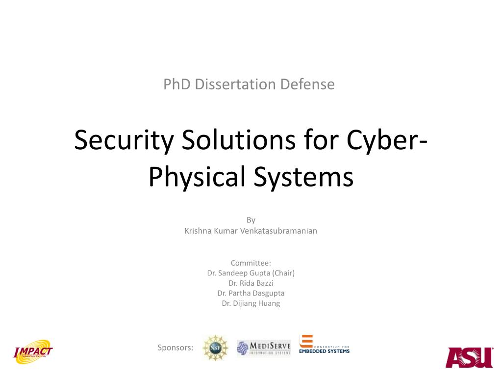 PPT - Security Solutions for Cyber-Physical Systems PowerPoint ...