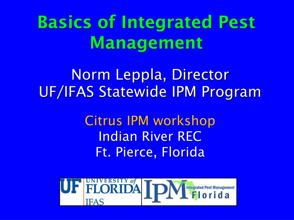 PPT - Basics of Integrated Pest Management PowerPoint Presentation ...