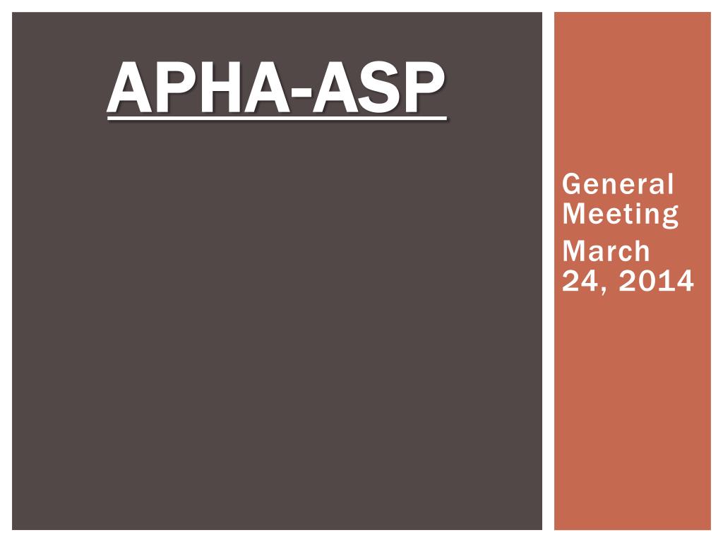 PPT - APhA -ASP PowerPoint Presentation, free download - ID:1623784