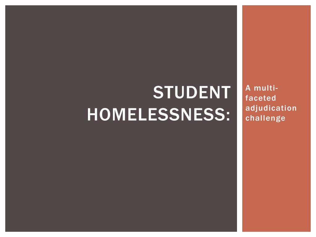 PPT - Student Homelessness: PowerPoint Presentation, free download - ID ...
