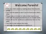 PPT - WELCOME PARENTS! PowerPoint Presentation, free download - ID:4340911