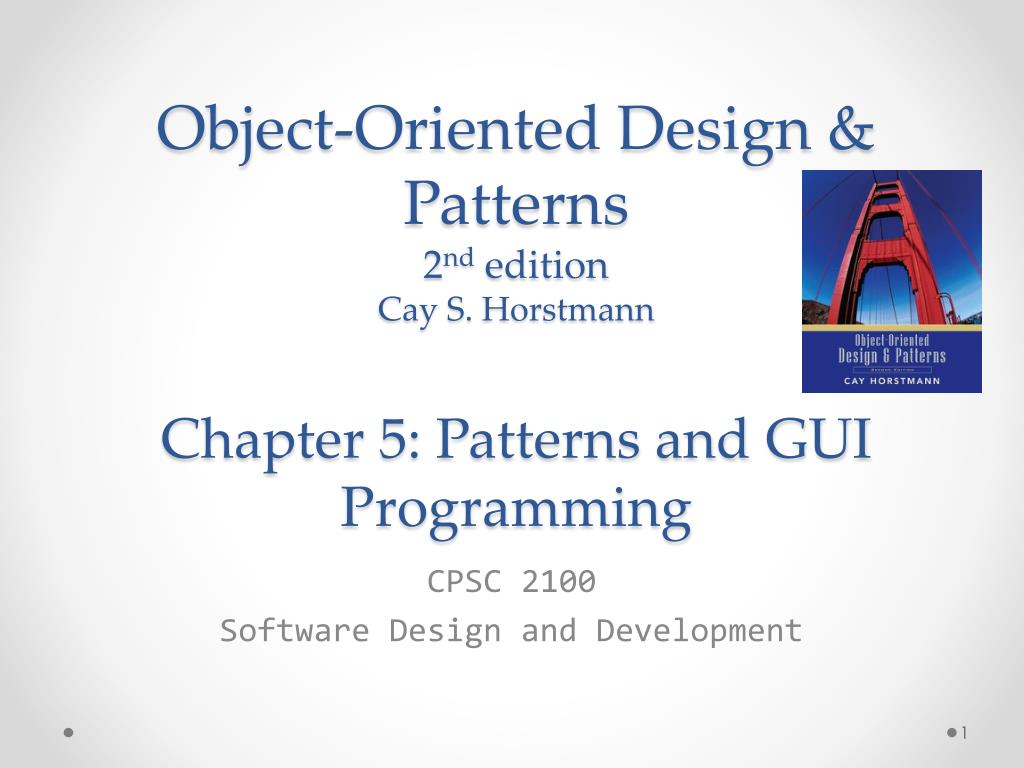 PPT - Object-Oriented Design & Patterns 2 nd edition Cay S. Horstmann ...