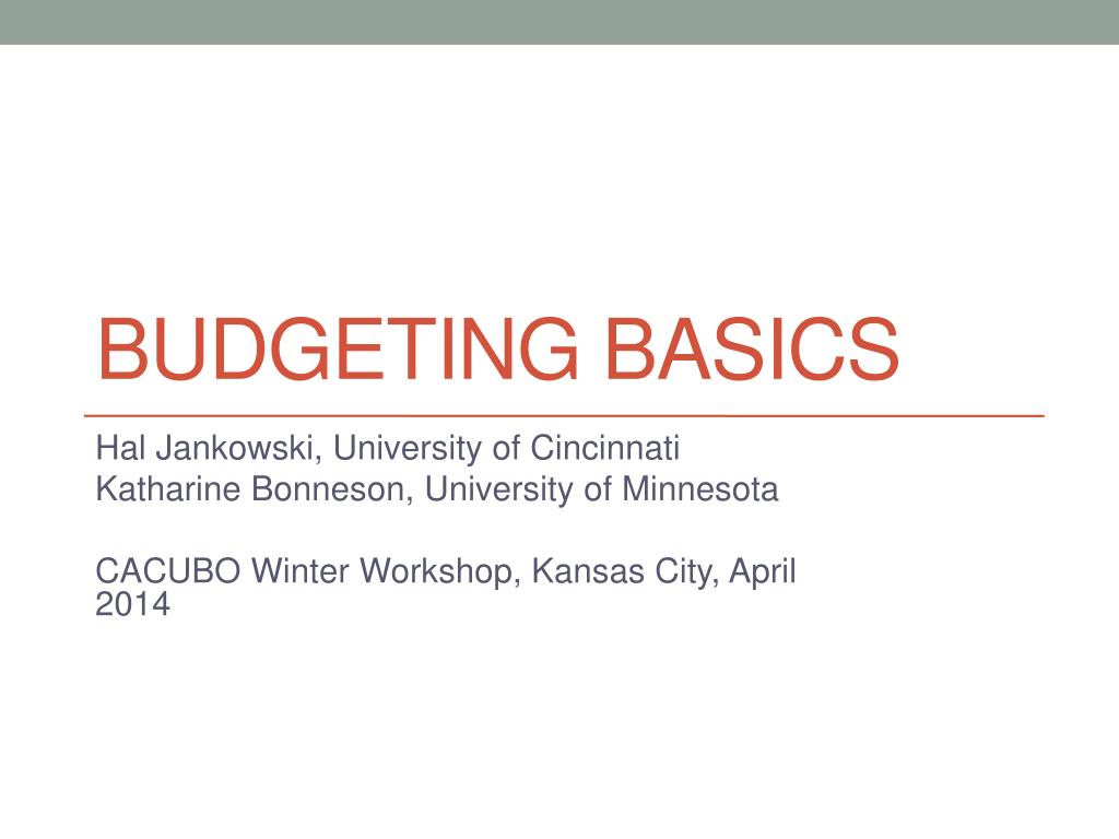 PPT - Budgeting Basics PowerPoint Presentation, free download - ID:1625782