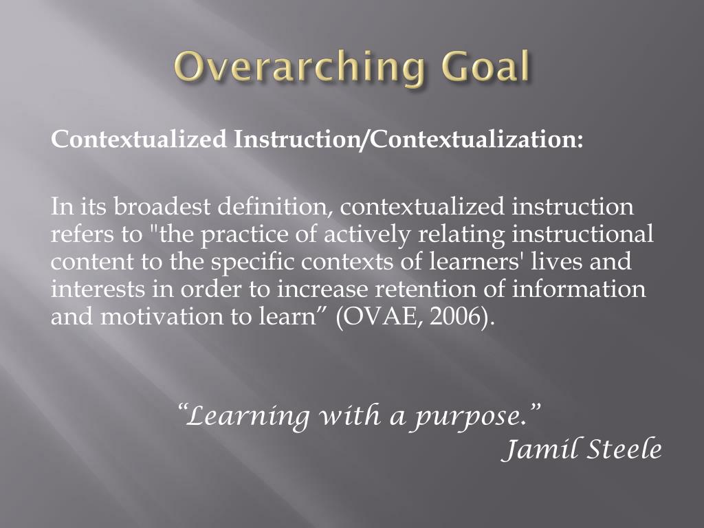 PPT - Overarching Goal PowerPoint Presentation, free download - ID:1626060