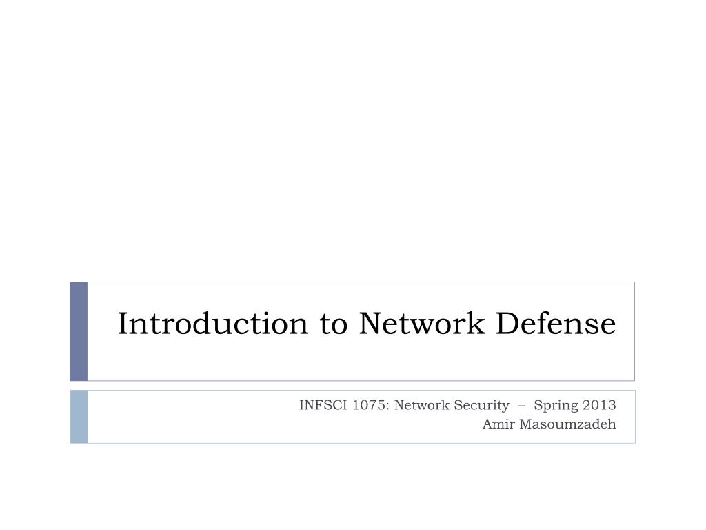 PPT - Introduction to Network Defense PowerPoint Presentation, free ...