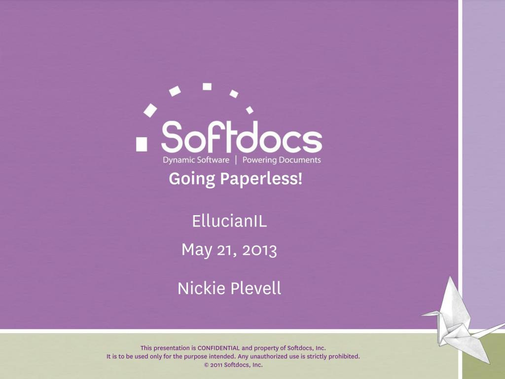 PPT - Going Paperless! PowerPoint Presentation, free download - ID:1629356