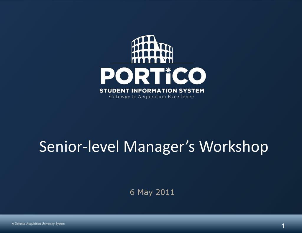 PPT - Senior-level Manager’s Workshop PowerPoint Presentation, free ...