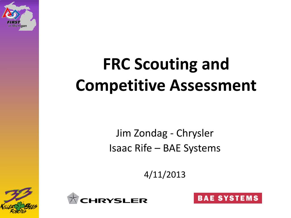 PPT - FRC Scouting and Competitive Assessment PowerPoint Presentation ...