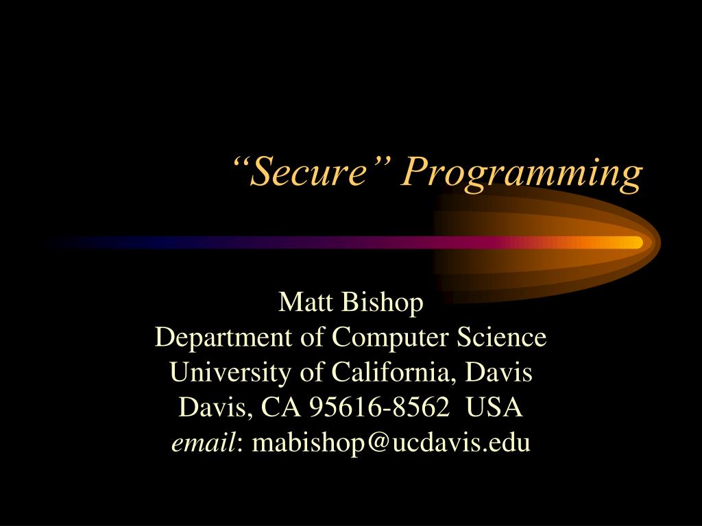 PPT - “Secure” Programming PowerPoint Presentation, free download - ID ...