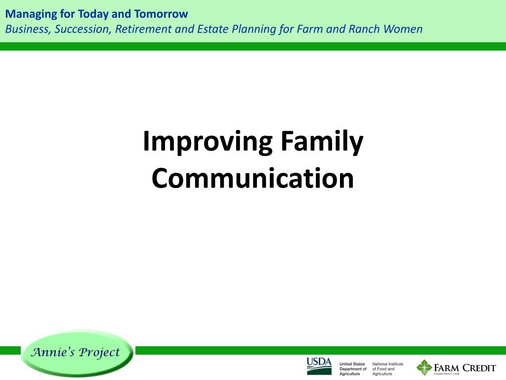 PPT - Improving Family Communication PowerPoint Presentation, free ...
