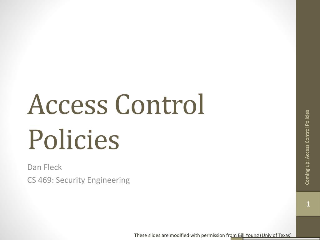 PPT - Access Control Policies PowerPoint Presentation, free download ...