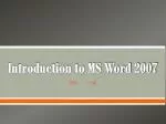PPT - Introduction to MS WORD PowerPoint Presentation, free download ...