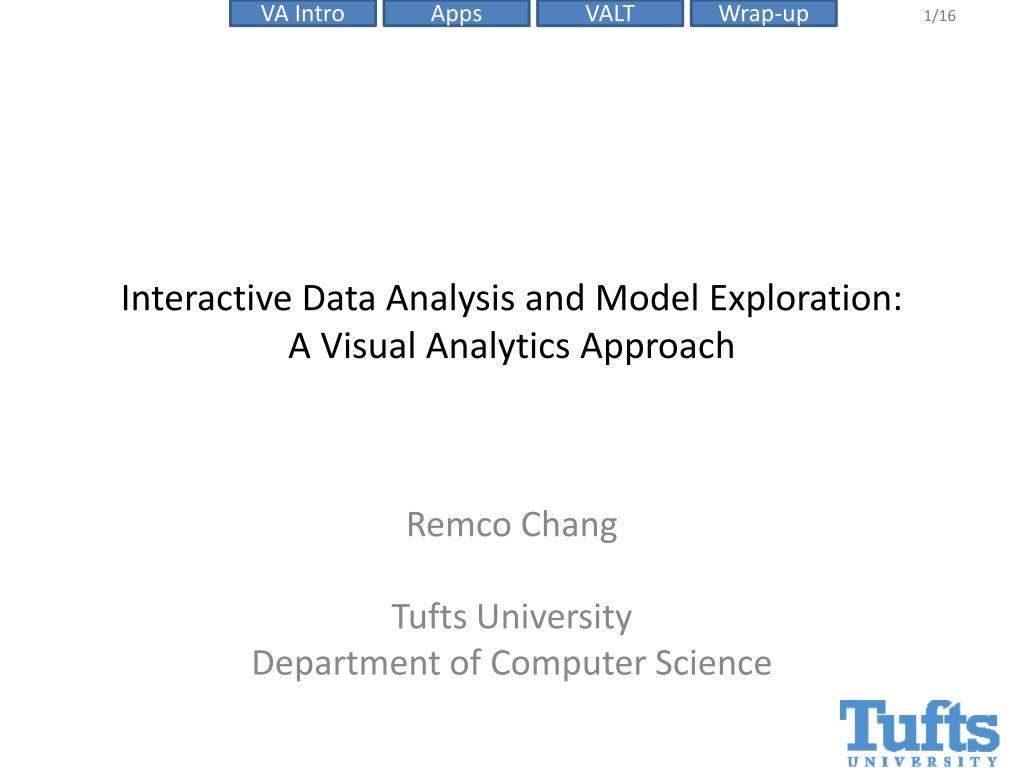 PPT - Interactive Data Analysis and Model Exploration: A Visual ...