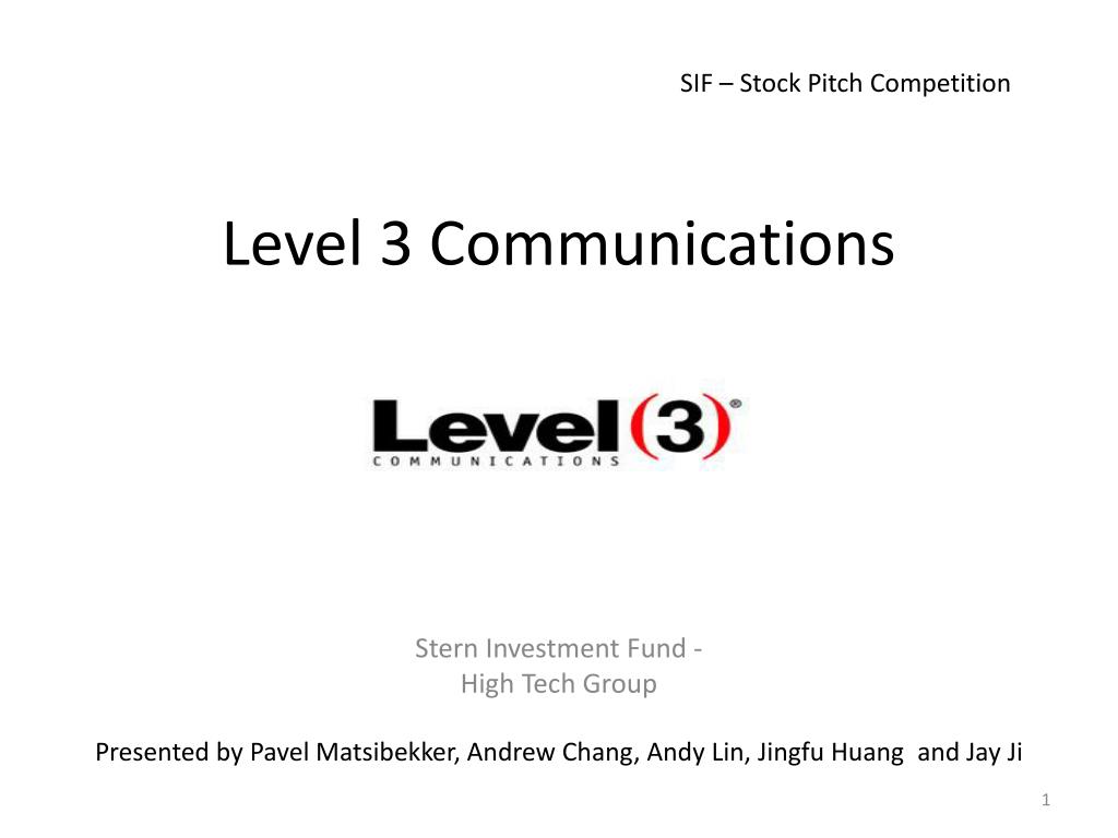 PPT - Level 3 Communications PowerPoint Presentation, free download ...