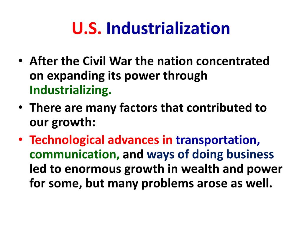 PPT - U.S. Industrialization PowerPoint Presentation, free download ...