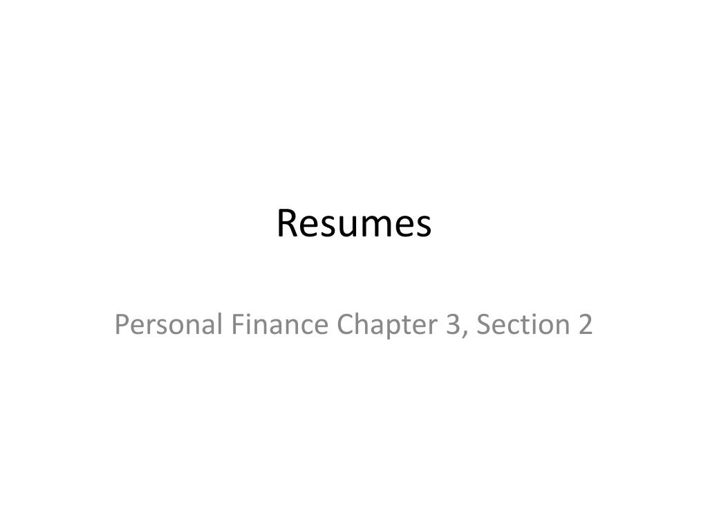 PPT - Resumes PowerPoint Presentation, free download - ID:1643902