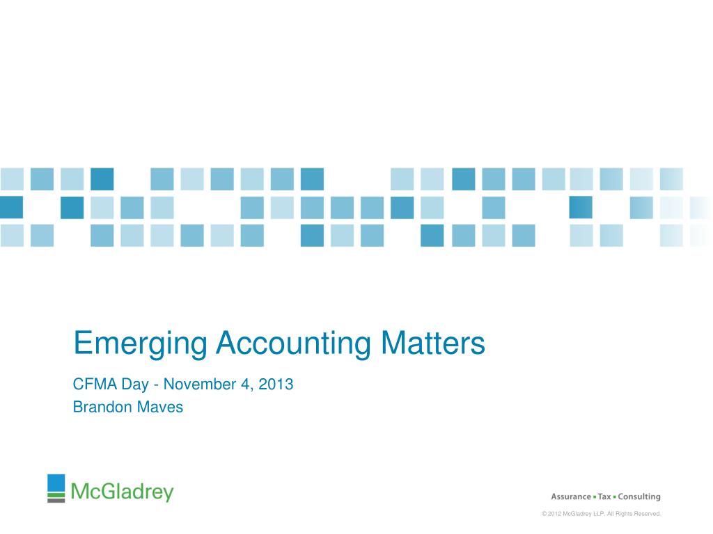 PPT - Emerging Accounting Matters PowerPoint Presentation, free ...