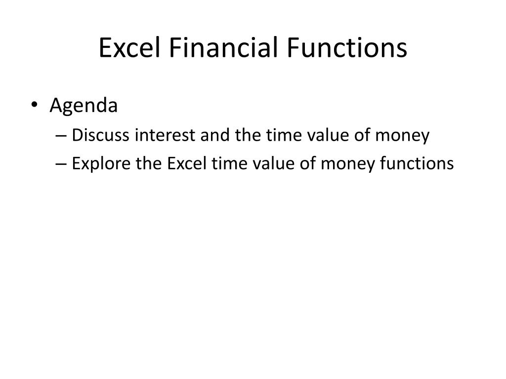 PPT - Excel Financial Functions PowerPoint Presentation, free download ...
