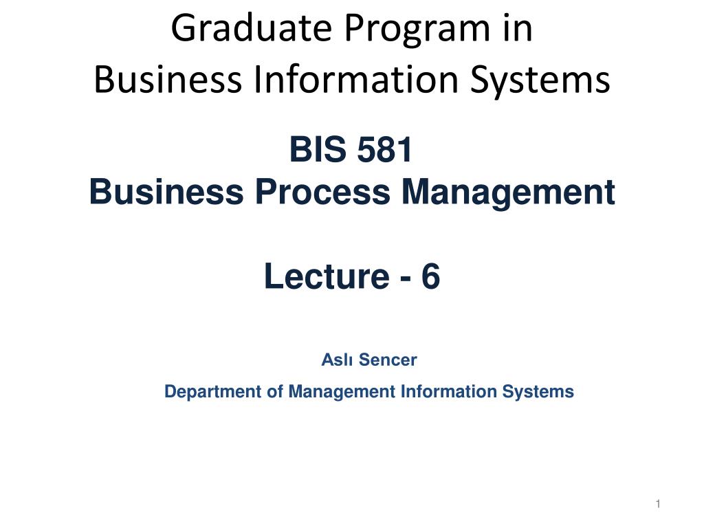 PPT - Graduate Program in Business Information Systems PowerPoint ...
