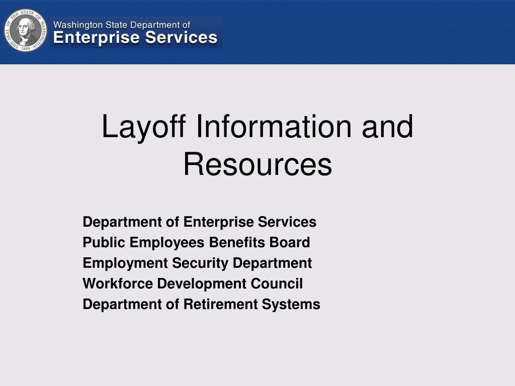 PPT - Layoff Information and Resources PowerPoint Presentation, free ...