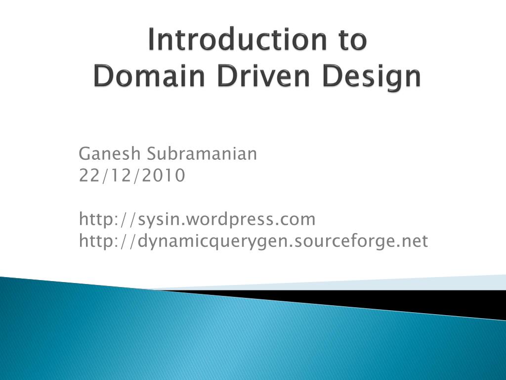 PPT - Introduction to Domain Driven Design PowerPoint Presentation ...